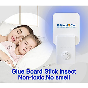 Indoor Plug in Fly Trap for Flies Moths Gnats with 8 Refills, Insect Catcher, Flying Insect Flea Trap, Compatible Home Refill, Fruit Fly Insect Killer