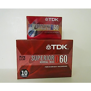 TDK D-60 Voice Grade Audio Cassette Tapes (2) 10pks or 20 Tapes Total