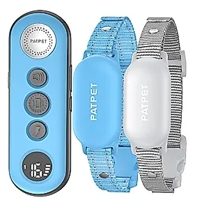 PATPET Dog Shock Collar for Dogs (10-100Lbs) - IPX7 Waterproof Rechargeable Long Control Range Training Collar with Remote for Small Medium Large Dogs