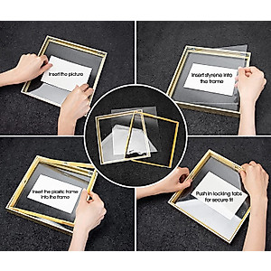 Frametory, Floating Picture Frame 11x14 - Silver Aluminum Metal Photo Frame - Real Glass of Front - for Wall Mount Displays