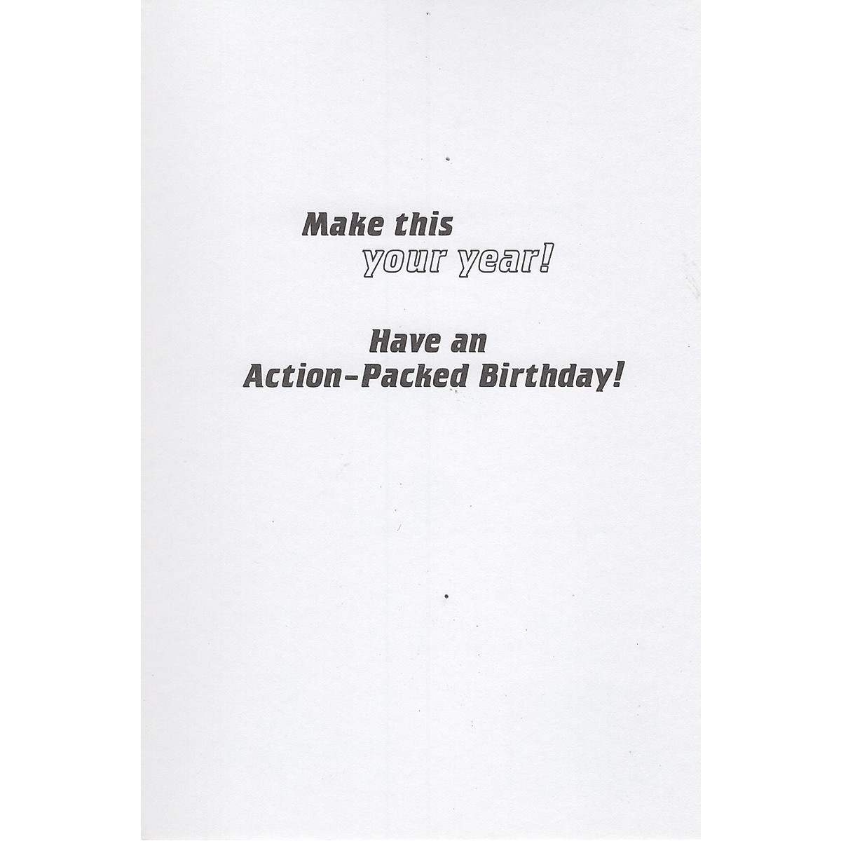Batman Happy Birthday Card - Push Your Limits! Show No Fear! Dominate! Make This Your Year! Have an Action-Packed Birthday!