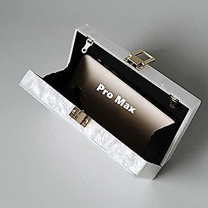 Fashion Accessory Women Bag Acrylic White Solid Night Dinner Handbag Woman Wedding Evening Bag Trendy Party Clutch Purse