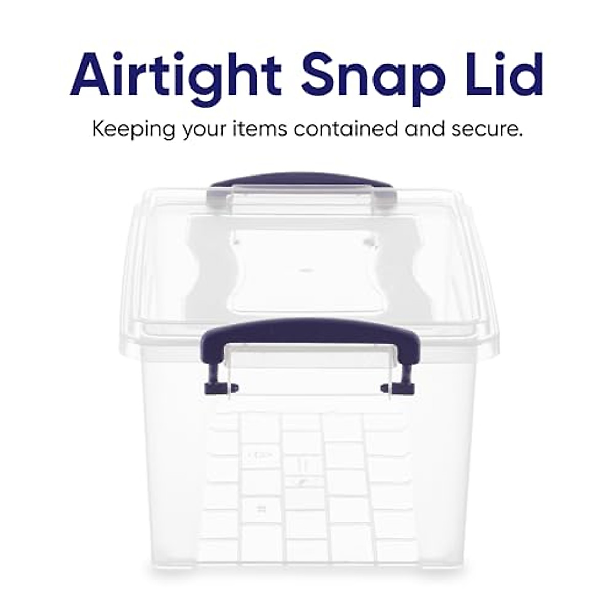 Superio Clear Storage Bins with Lids, Stackable Storage Box with Latches and Handles, Extra Small, 12 Pack 3 Quart