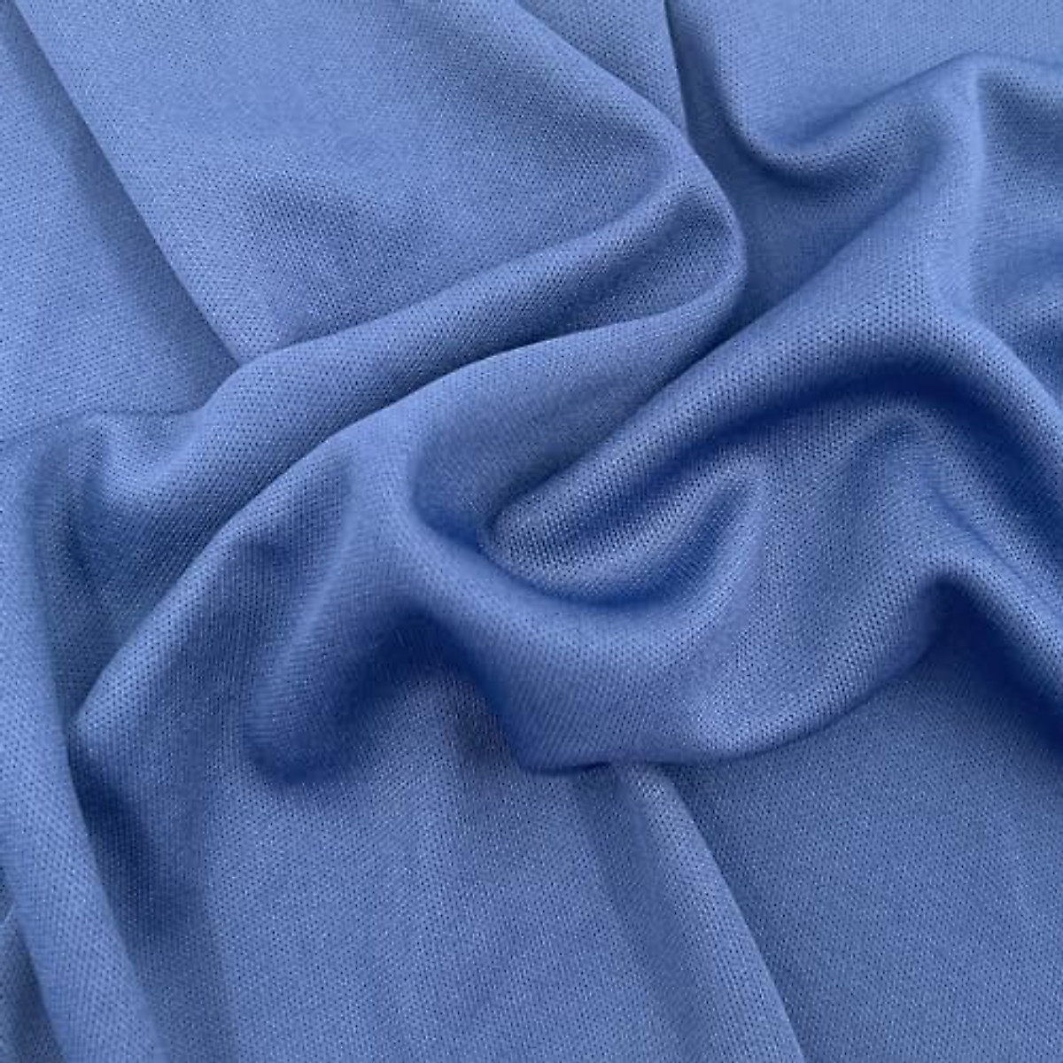 Texco Inc Polyester Interlock Lining 2 Way Stretch/Decoration, Apparel, Home/DIY Fabric, Blue Denim 270 1 Yard