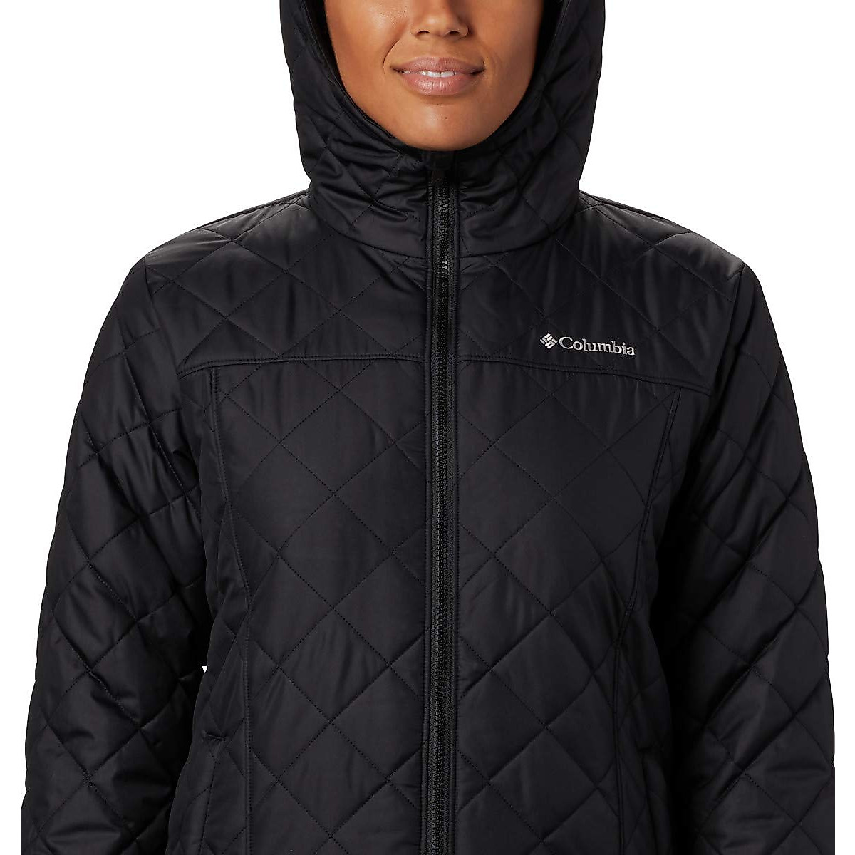 Columbia Women's Copper Crest Hooded Jacket, Black, 3X Plus