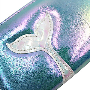 Eilova Orityle Women Long Purse Wallet Iridescent Clutch Handbag Zipper Around Cute Card Holder Coin Purse for Teen Girls