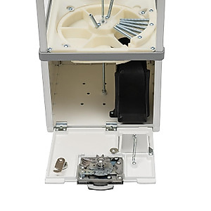 Silencear Vending Machine, 10.24”x10.24”x25.2” Commercial Gumball Vending Machine Gumball Bank Easy Installation Toy Vending Machine for Retail Stores, Amusement Parks, 25 Cents Only (White)