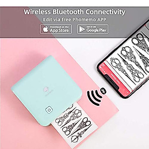 Phomemo Sticker Printer - M02 PRO, 300 dpi High Resolution Bluetooth Thermal Sticker Printer, Wireless Portable Pocket Mini Printer, Sticker Maker, Mini Photo Printer for iPhone & Android Phones