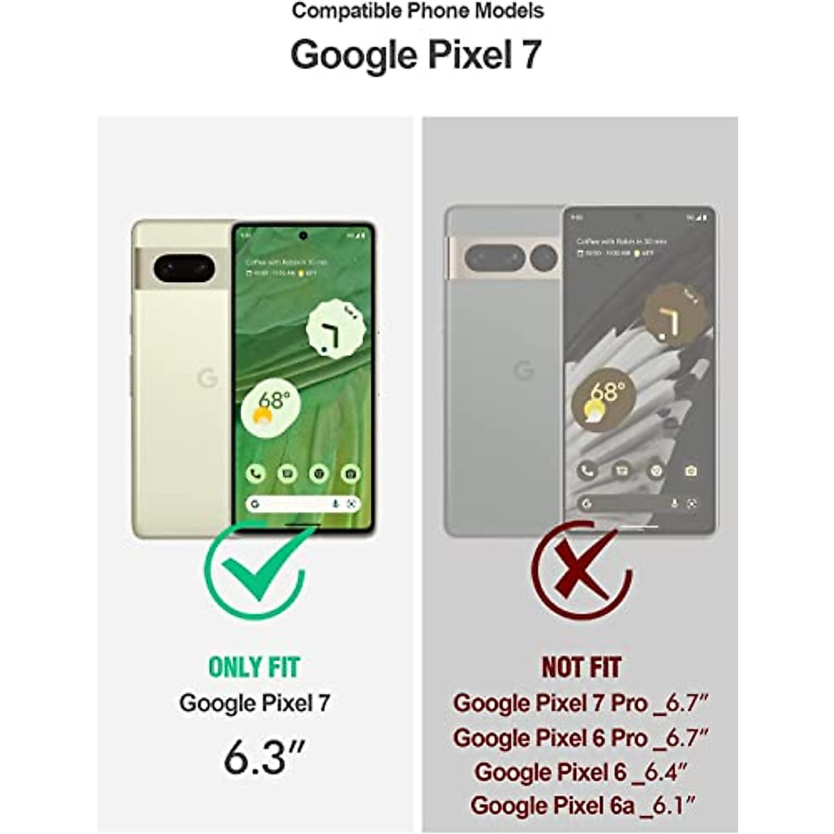 Poetic Revolution Series Case Designed for Google Pixel 7 5G with Built-in Screen Protector, Work with Fingerprint ID, Full Body Rugged Shockproof Protective Cover Case with Kickstand, Black