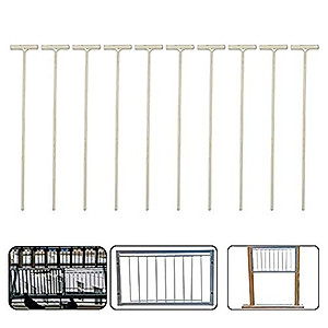 POPETPOP Bird Door Iron Bars 20pcs Active Bird Cage Door Iron Bars Entrance Wire Trap Door Curtain Metal Removable Rod (Silver)