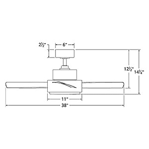 Vox Indoor and Outdoor 5-Blade 38in Smart Ceiling Fan in Bronze with 3000K LED Light Kit and Remote Control works with Alexa and iOS or Android App