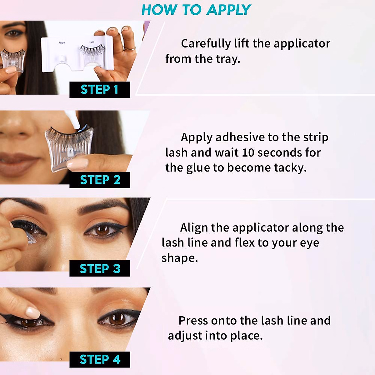 Ardell False Eyelashes Press On Lash with Adhesive Pipette 109 Black 4 pack