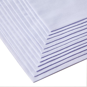 Ricosky Men's Pure White 100% Cotton Handkerchief