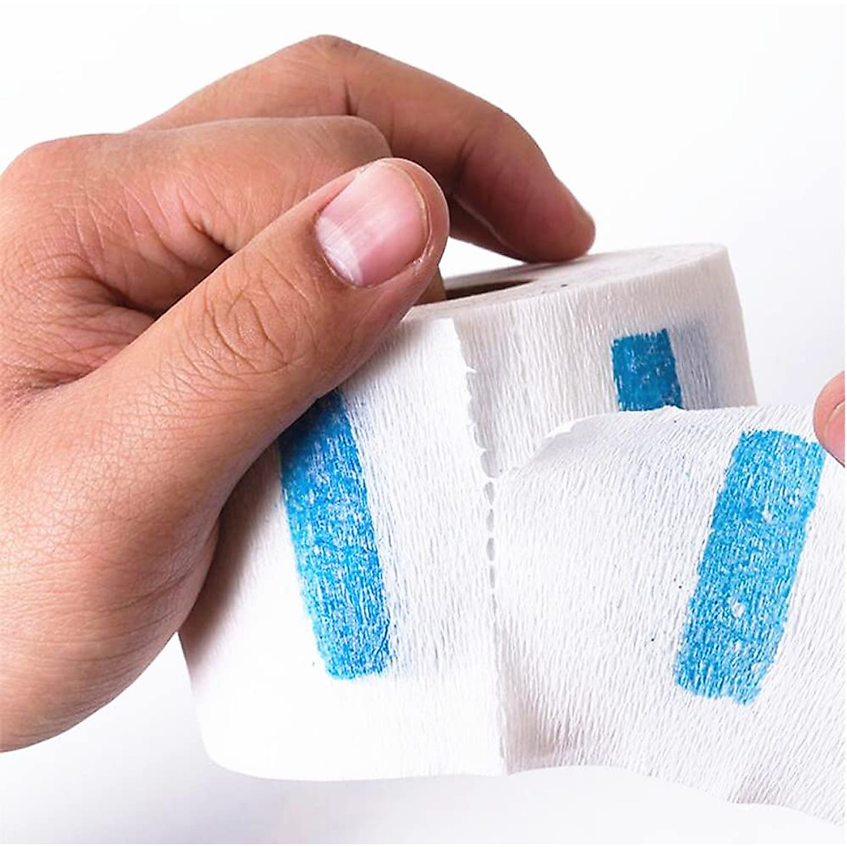 QUUPY 2 Roll Disposable Barber Paper Neck Strips Hairdressing Collar Stretchy Neck Covering Paper Towel for Hairdressers and Barbers or Household Use