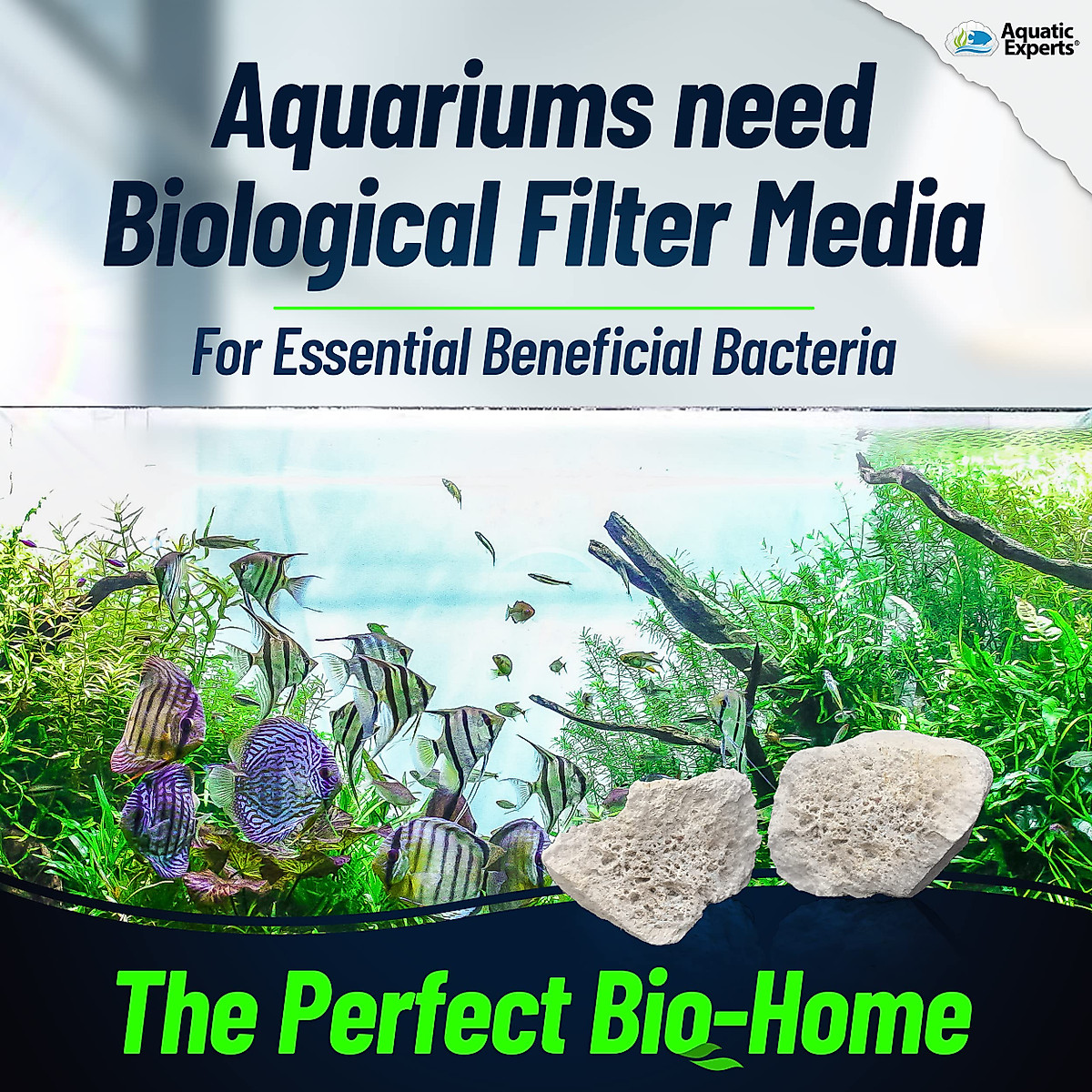 Aquatic Experts BioLodge Aquarium Bio Media - Bio Media for Aquarium Filter, Aquarium Filter Media, Ideal Canister Filter Bio Media, 500ML