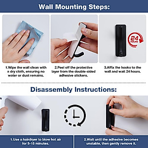 FIESTAJOY Matte Black Bathroom Towel Hooks - Wall Adhesive Coat/Robe Hooks,Heavy Duty Aluminum Shower Hooks for Bathroom Kitchen Bedroom,No Drilling Sticky Hooks for Hanging Rube Hat(4 Pack)