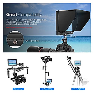 Neewer F100 7 Inch Camera Field Monitor Video Assist Slim IPS 1280x800 HDMI Input 1080p with Sunshade for DSLR Cameras, Handheld Stabilizer, Film Video Making Rig (Battery and Adapter NOT Included)