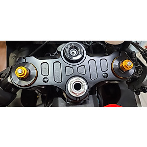 Mounts Lab motomount R7 for Yamaha YZF R7(2021+) Steering Stem Nut (Aluminium Open/Flanged Top Yoke Nut M22x1.00mm) for Yamaha R7 Phone/Camera/GPS Mount(Adapter)