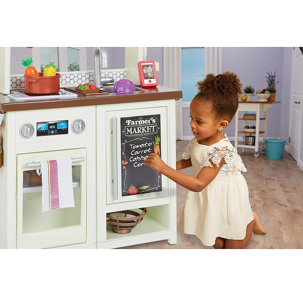 Little Tikes First Market Kitchen Pretend Play Kitchen w/Over 20 Accessories