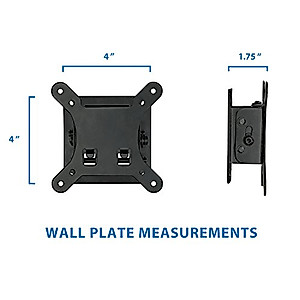 Mount-It! Small TV Monitor Wall Mount | Quick Release | Fits 13-32 Inch LCD/LED Screen | Max 33 Lbs | Slim Tilting Design | Easy Installation