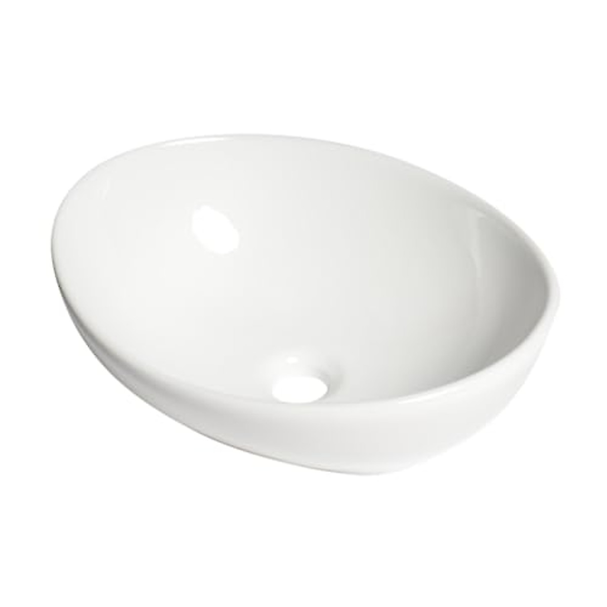 ALFI brand ABC913 Bathroom Sink, 15.38"L x 12.75"W x 5.5"H, White