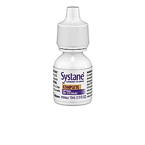 Systane Complete Lubricant Eye Drops, 0.34 Fl Oz, 2 Count (Pack of 1)