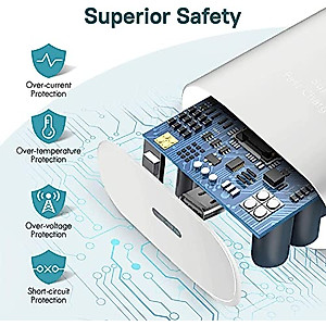 Fast Type C Charger,USB C Charger Block, Fast Samsung Charger Type C Fast Wall Charger 25W PD Adapter Plug Block for Samsung Galaxy S21/S21+/S21Ultra/Z Fold 3/Z Flip 3/Note 20/iPhone 13/13 Pro/12/iPad