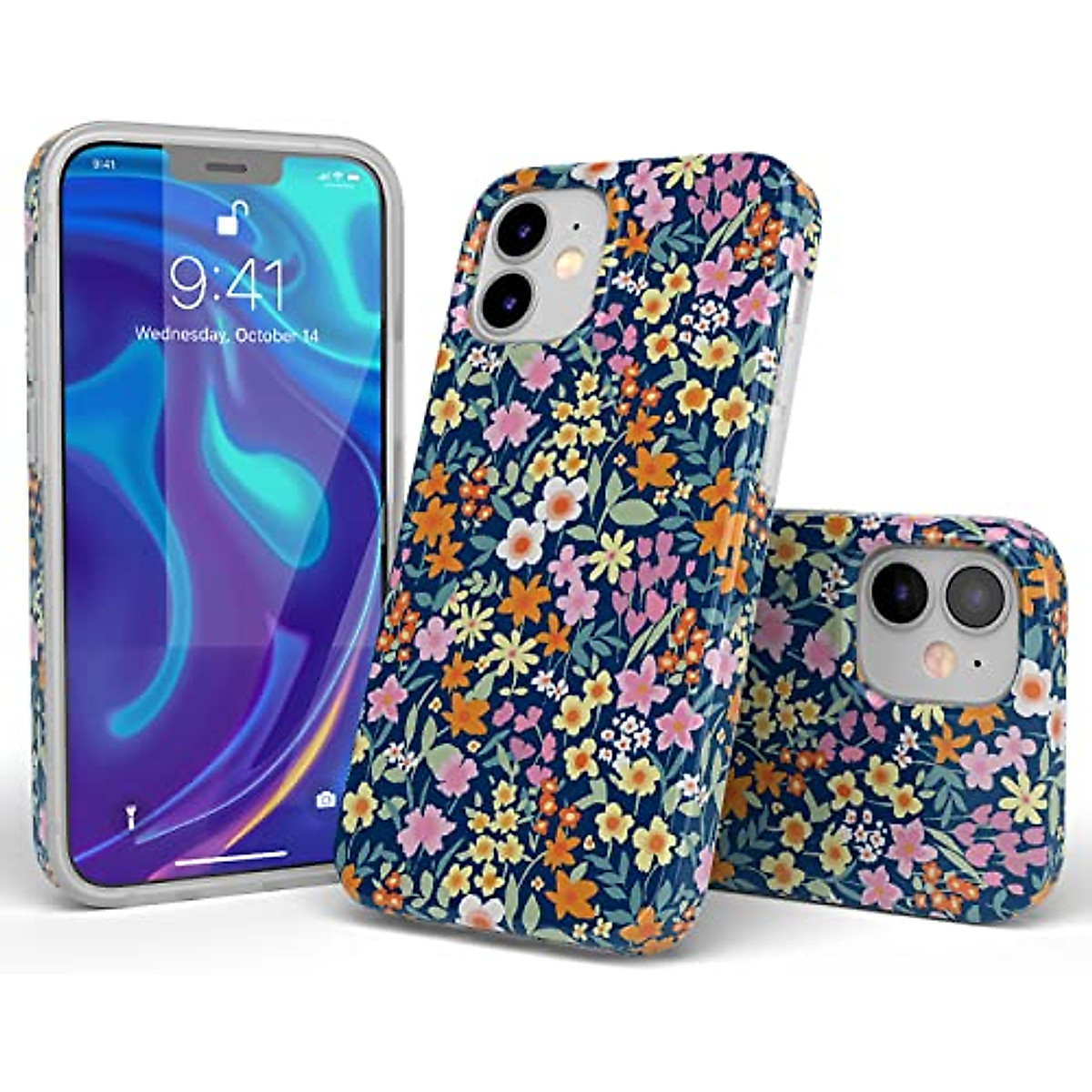 Casely iPhone 11 Case | Full Bloom | Navy Floral Case