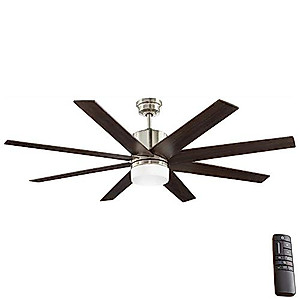 Home Decorators Collection 60 in. Zolman Pike LED DC Brushed Nickel Ceiling Fan with Remote