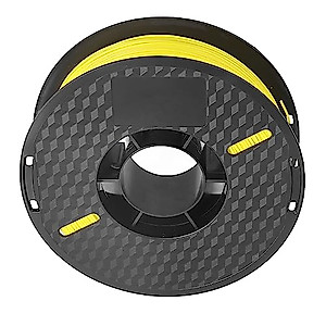 Kadimendium 3D Printer Filament, 1kg Spool 1.75mm PLA Print Filament Consumables Smokeless Low Shrinkage Good Adhesion for Industrial Devices(Yellow)