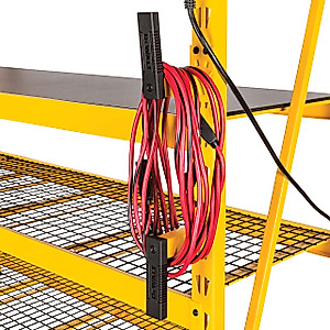 DEWALT Cord Minder Bracket 2-Piece Storage Rack Accessory Set, Compatible with 4 and 6-foot Storage Racks, 50-lb Load Capacity for Set, Spring-Loaded, Locking Pins Included, Powder-Coated