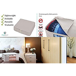 Comforter Storage Bag - Folding Organizer bag for King/Queen Comforters, Pillows, Blankets, Bedding/Quilt, Blanket, Duvet, Mothproof Space Saver; Large Collapsible Organizers, 24"x14"x11"