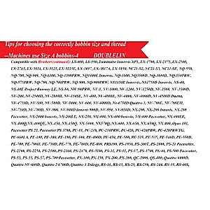 144pcs Prewound Bobbins Size A for Domestic Sewing/Embroidery Machines, Compatible with Brother Machines, Plastic Sided, Size A, Class 15, 15J, SA156, White Color, 100% Polyester, 60S/2 100 Yards