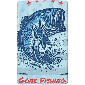Gone Fishing Themed Fitted Crib Sheet,Standard Crib Mattress Fitted Sheet Toddler Bed Mattress Sheets-Great for Boy or Girl Room or Nursery,28“ x52“,Multicolor
