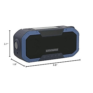 Bluetooth Hand Crank Emergency Radio Solar Power,Portable AM FM Radio Speaker,NOAA Weather Radio Flashlight Phone Charger,5000mAh Battery,SOS,Outdoor Waterproof Survival Wind up Storm Radio