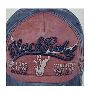 XibeiTrade Vintage Black Baseball Cap Adjustable Sports Outdoor Trucker Dad Hat (Black)