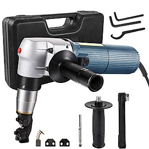 VEVOR Electric Metal Nibbler 625W Nibbler Metal Cutter 1000RPM High Speed Rotor 0.16in/4mm Metal Nibbler 110V w Replaced Blades Storage Case Sheet Metal Nibbler for Cutting Stainless Steel, Aluminium