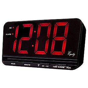Equity 30401 3" Red LED Electric Alarm Clock, X-Large