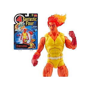 Hasbro Marvel Legends Series Retro Fantastic Four Firelord 6-inch Action Figure Toy, Includes 3 Accessories (F3444)