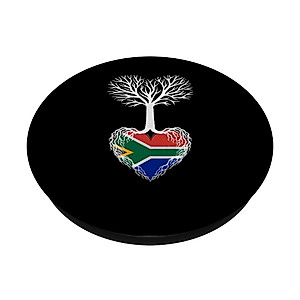 South African Roots, Love South Africa Flag Gift PopSockets PopGrip: Swappable Grip for Phones & Tablets