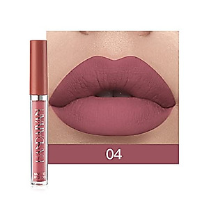 KBTPMTL HANDAIYAN 6 Pcs Matte Liquid Lipstick Makeup Set, 6 Lipstick Set Non-stick Matte Lip Gloss Set Multi-color Lipstick (A)