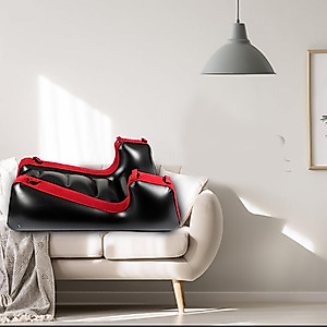 PLKO Inflatable Sofa Bed, Inflatable Sofa with Household Air Pump, Portable Lounge Chair, Relaxation Tools for Bedroom (Red)