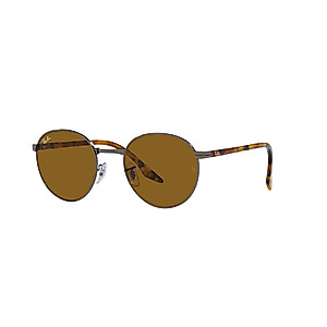 Ray-Ban RB3691 Round Sunglasses, Gunmetal/Brown, 51 mm