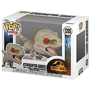 POP Jurassic World Dominion - Atrociraptor (Ghost) Funko Vinyl Figure (Bundled with Compatible Box Protector Case), Multicolor, 3.75 inches