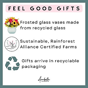 Delivery by Mon 8th July | Rejuvenate | Purple, White Fresh Flowers Aquabloom Arrangement with Vase | Arabella Bouquets | Flowers for Delivery, Birthday, Congratulations | Premium Hydrated Shipping