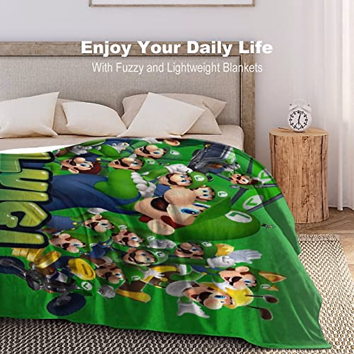 SCGOLD Throw Blanket, 40x50 inch Fleece Blanket Lightweight Blankets for Sofa, Couch, Bed, Camping, Travel - Super Soft Cozy Microfiber Blanket & Xmas Gift, Green