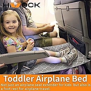 Airplane Footrest for Kids,Toddler Airplane Bed,Toddler Airplane Seat Extender for Kids,Baby Travel Essentials for Flying,Toddler Airplane Travel Essentials for Kids Airplane Bed Compact&Portable
