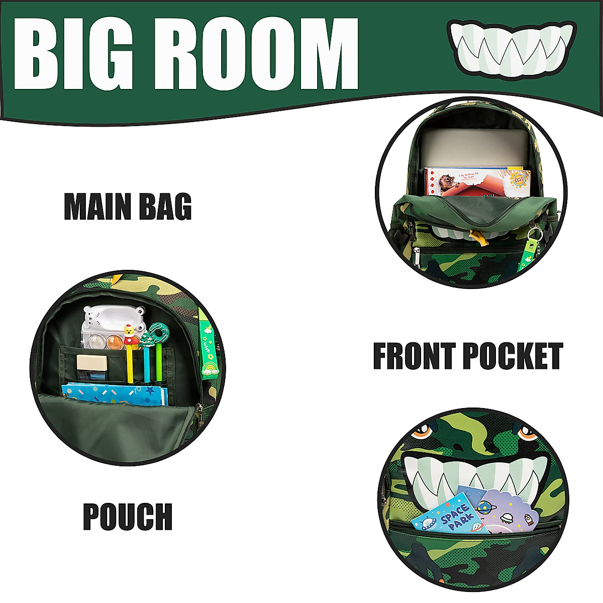 MYHSBYO Dinosaur Rolling Backpack Boys Kids Rolling Backpack with Wheels for Boys Wheeled Backpack Carry on Luggage Bookbag with Roller Set for Elementary