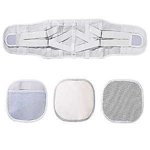 Self-Heating Back Brace For Lower Back Pain Relief Lumbar Support Belt With 3 Removable Lumbar Pads And Support Plates Women Men Sciatica Scoliosis Herniated Disc Breathable Grey ( Size : XL/X-Large )