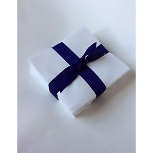 100 Pcs Fabric Strips Cute, Beautiful 100% Cotton Fabric Quilt Squares, Width 5 inch Length 5 inch, Gift Pure White pre-Cut Charm Pack Squares, DIY Blanket